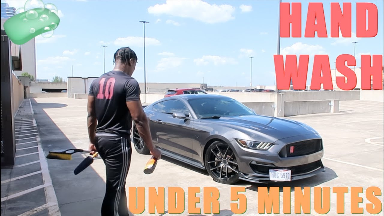 How To Wash a Car Mustang UNDER 5 Minutes | 2015 Mustang GT - YouTube