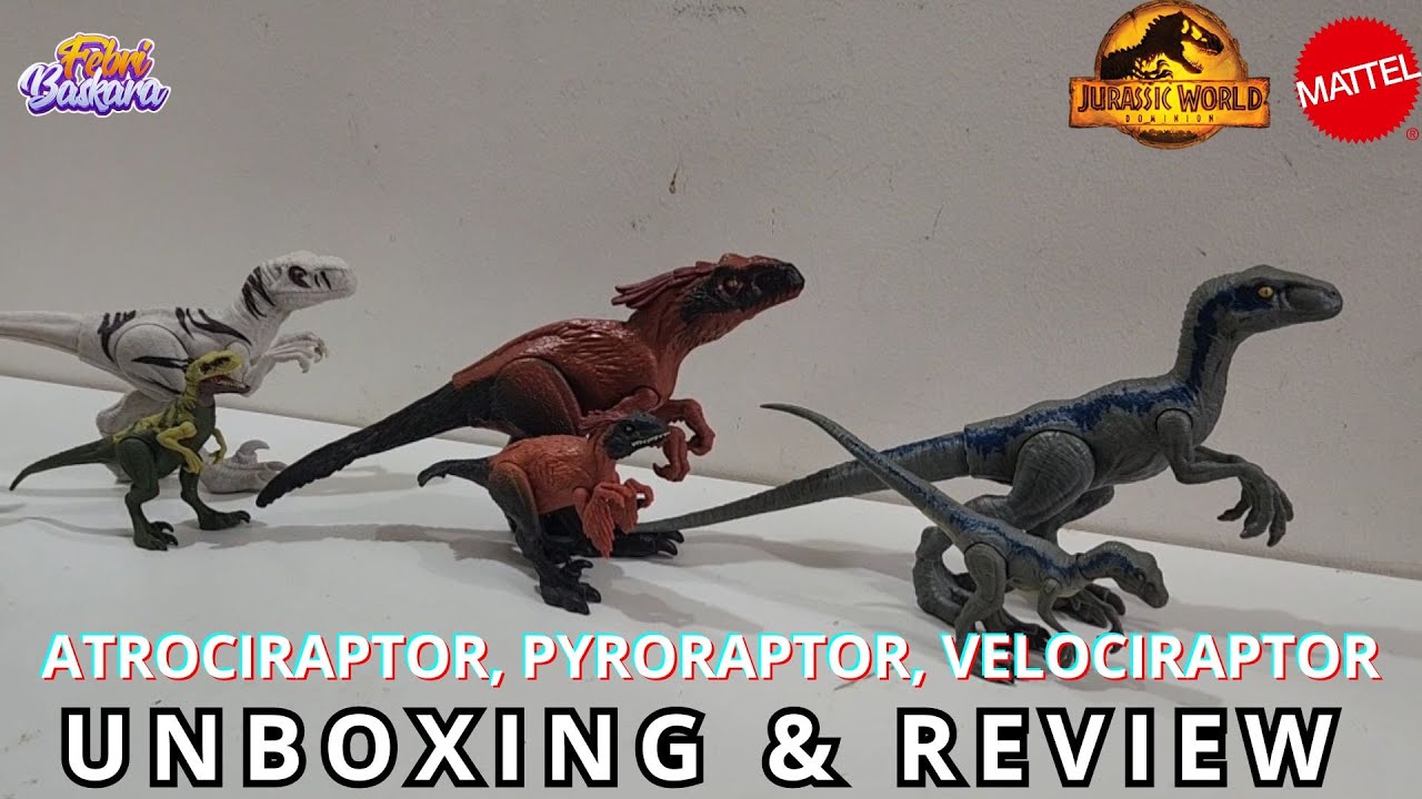 JURASSIC WORLD DOMINION | UNBOXING VELOCIRAPTOR BLUE ,PYRORAPTOR ...