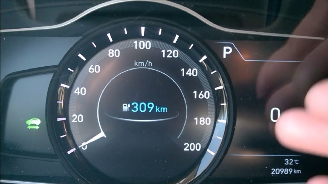 Kona EV Electric cluster display and settings First Generation - YouTube