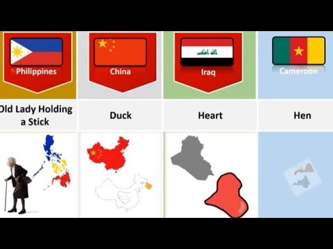 Countries that look like things and Animals Part 4 - YouTube