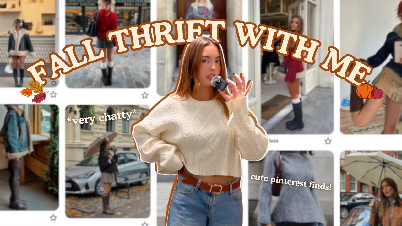 a very chatty FALL THRIFTING VLOG (cozy fall trends, pinterest outfits ...