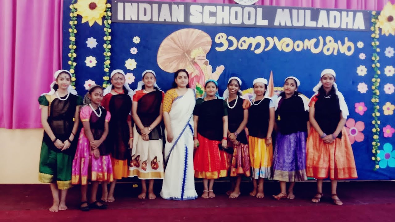Onam Dance Indian school Muladha(ISML) - YouTube