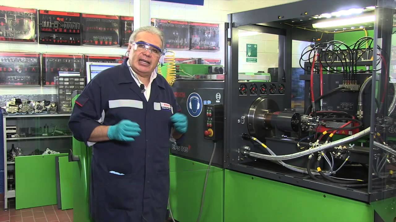Prueba de Bomba Denso en Banco EPS 815 Bosch - YouTube