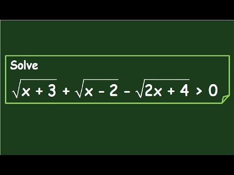 Irrational inequality problem 1 - YouTube
