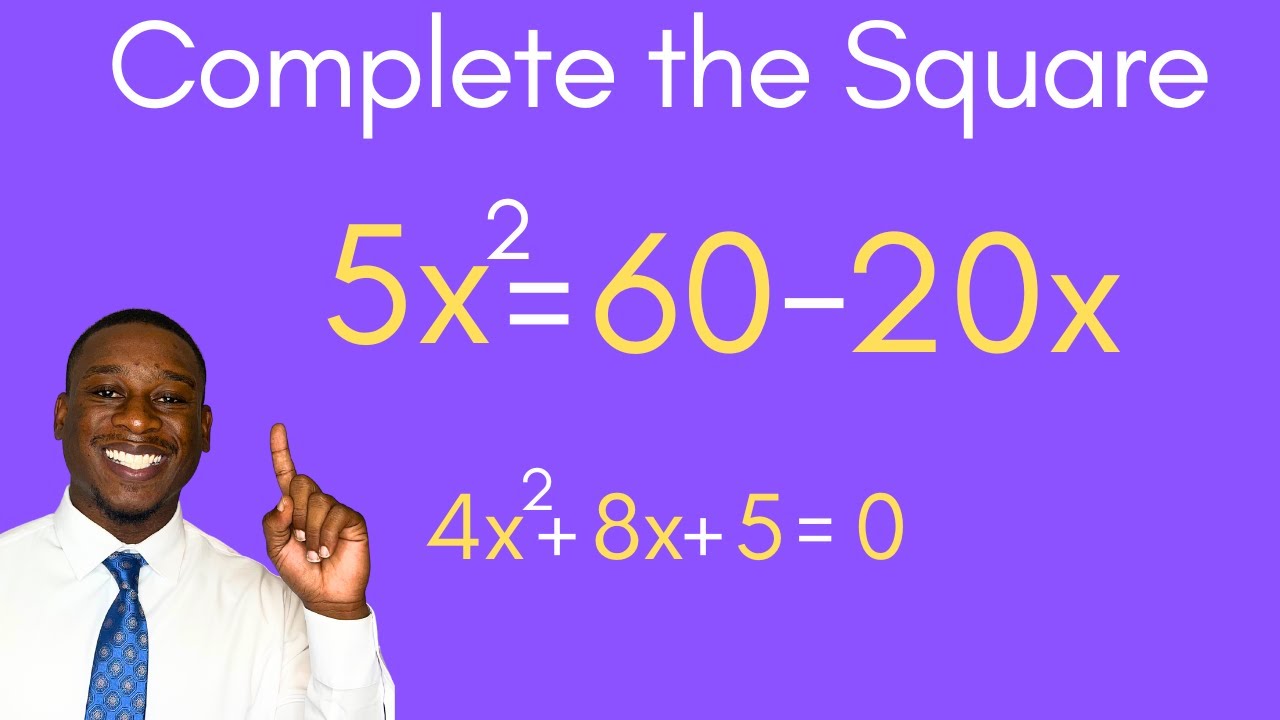 Complete the Square when A is Greater than 1 - YouTube