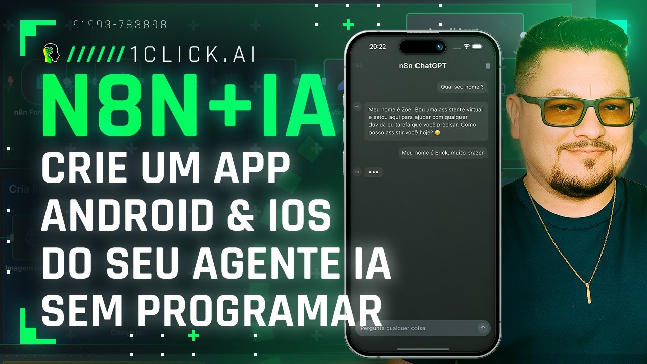 🔴 [N8N]📱 Crie um app de IA conectado ao N8N SEM Programar! Diga adeus ...