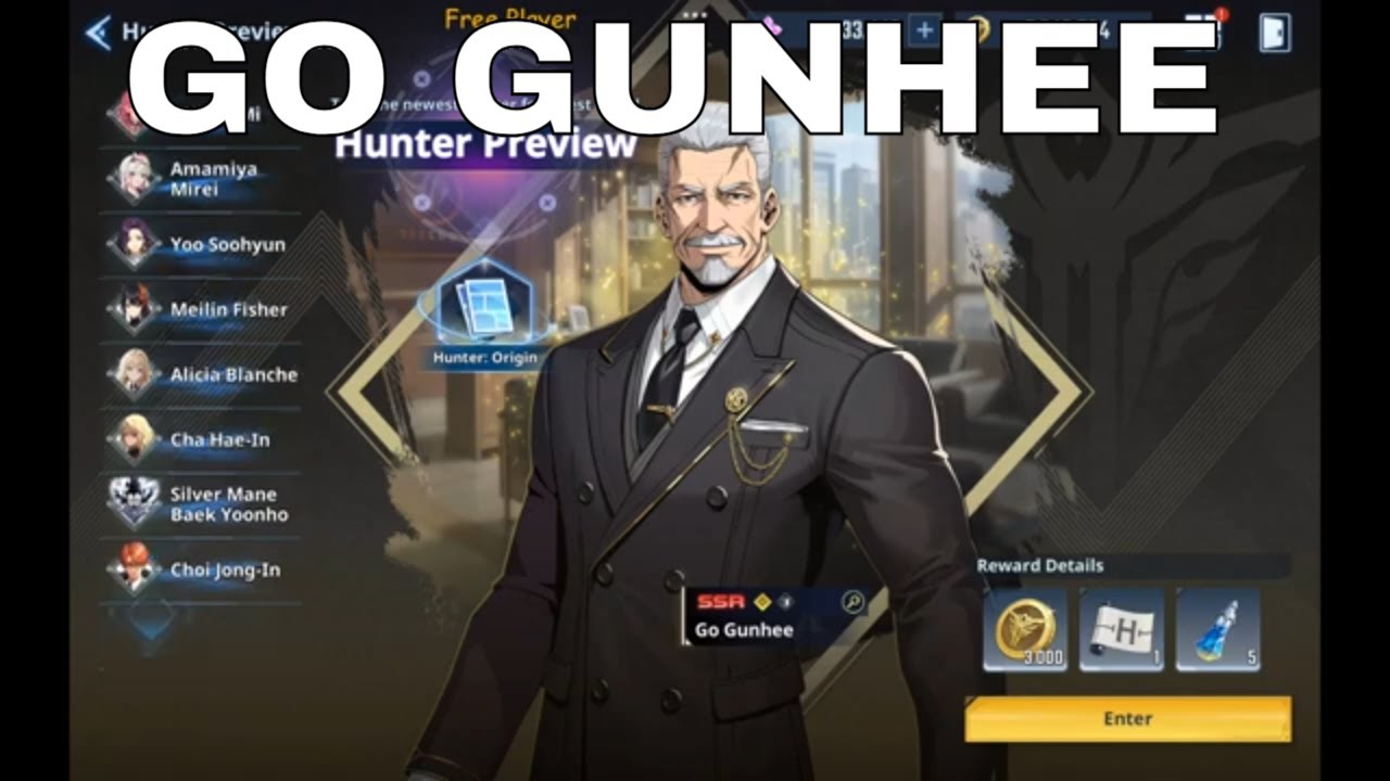 HUNTER PREVIEW - GO GUNHEE SOLO LEVELING : ARISE - YouTube