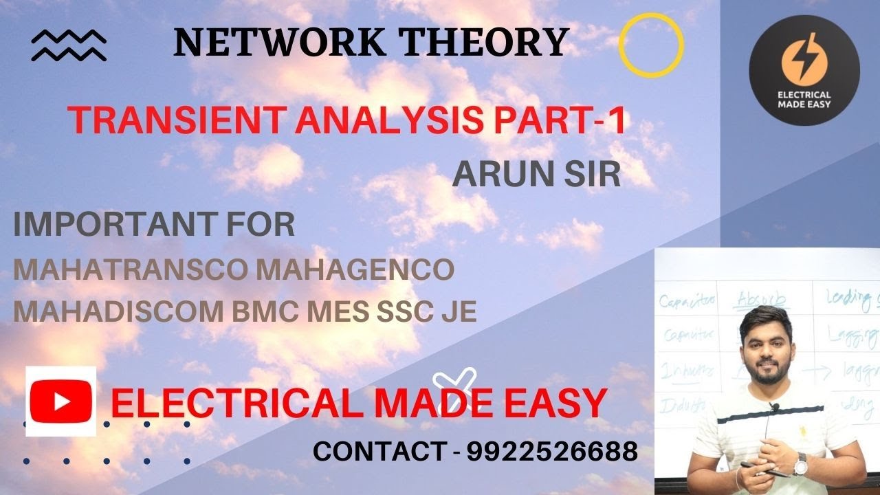 TRANSIENT ANALYSIS | NETWORK THEORY | MAHATRANSCO | DISCOM | GENCO ...