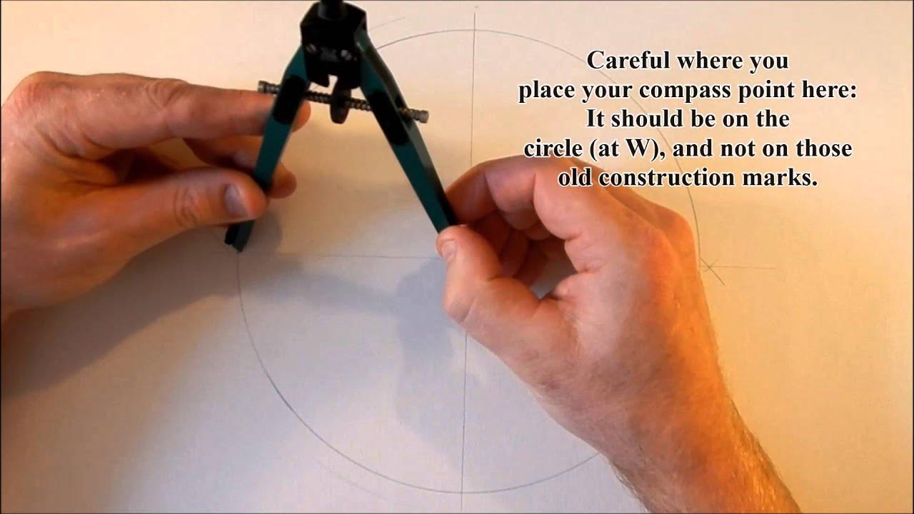 How to draw a pentagon with a compass TWO MINUTES - YouTube