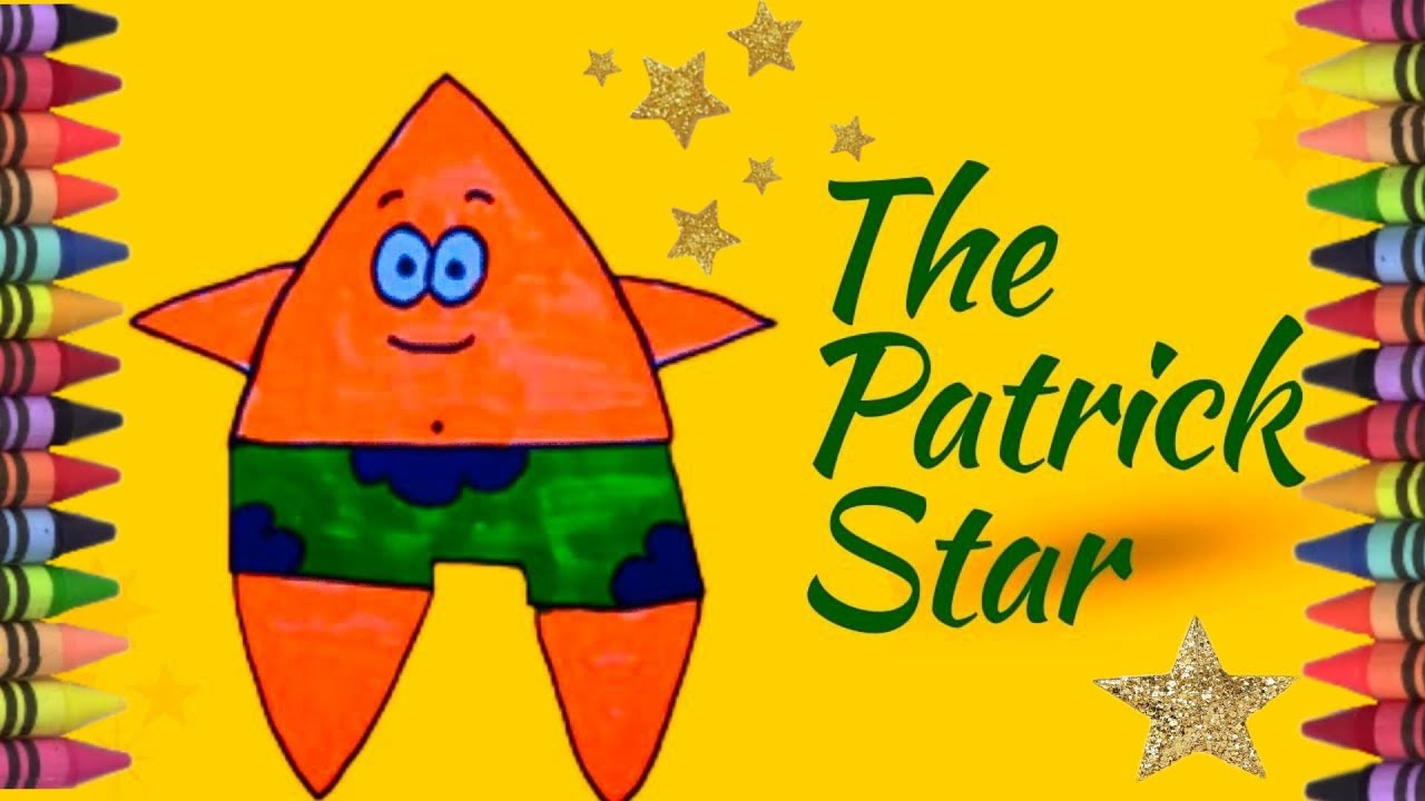 Let's draw and Color Cute Patrick Star ⭐ ️ Painting Cartoon for ...