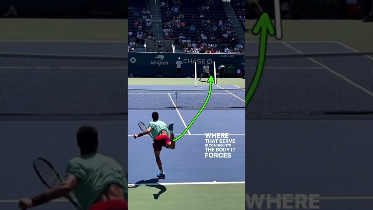 Carlos Alcaraz body serve + Approach - YouTube