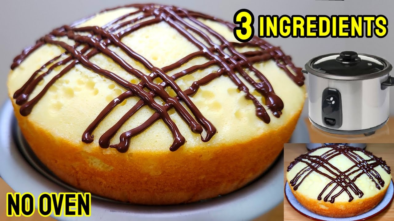 This Rice Cooker Cake Rocks!!! Only 3 Ingredients | No Oven, Soft and ...