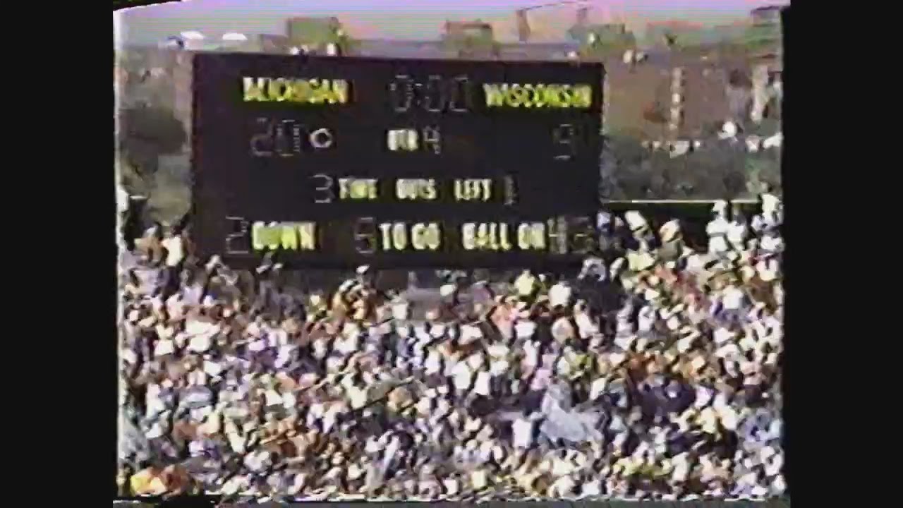 1982 Wisconsin @ Michigan Pressbox Film w/ radio sound - YouTube