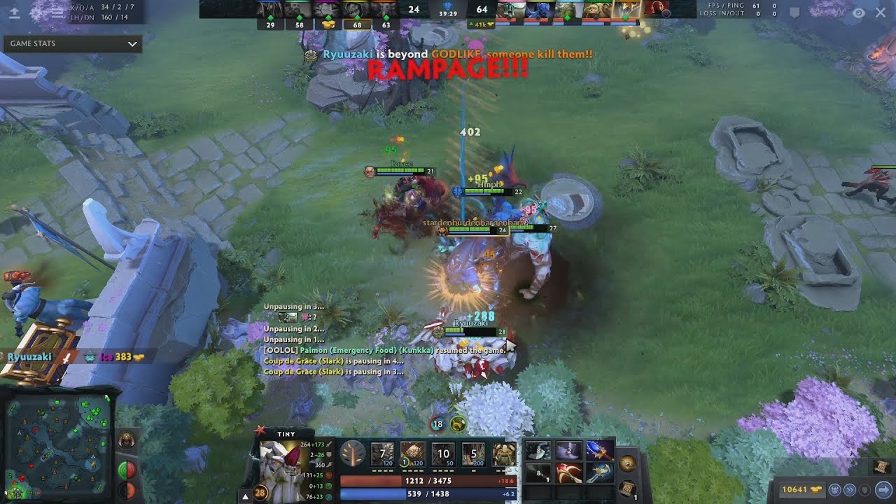 Tiny RAMPAGE Tree volley [DotA2] - YouTube