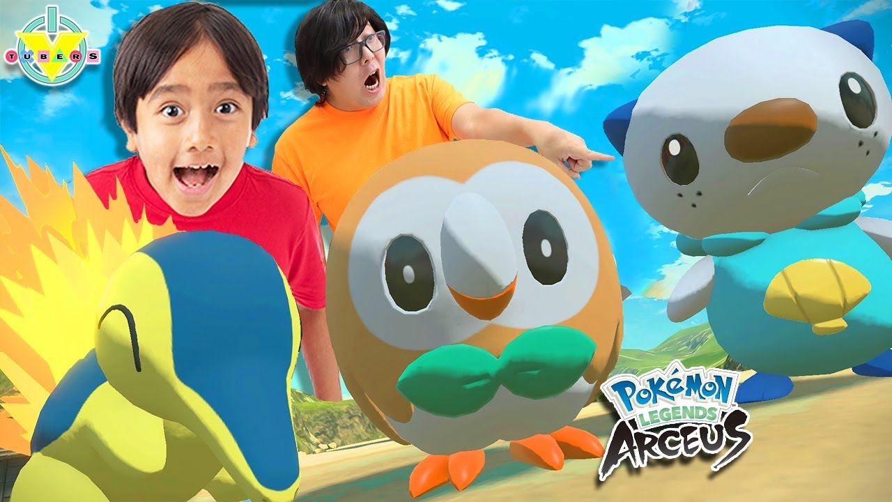 NEW Pokemon Legends Arceus with Ryan and Daddy!! - YouTube