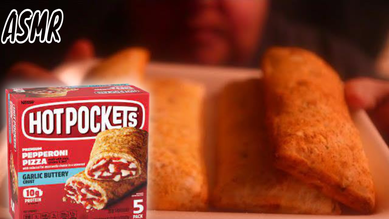ASMR PIZZA POCKETS PEPPERONI PIZZA HOT POCKETS SO SATISFYING ASMR ...
