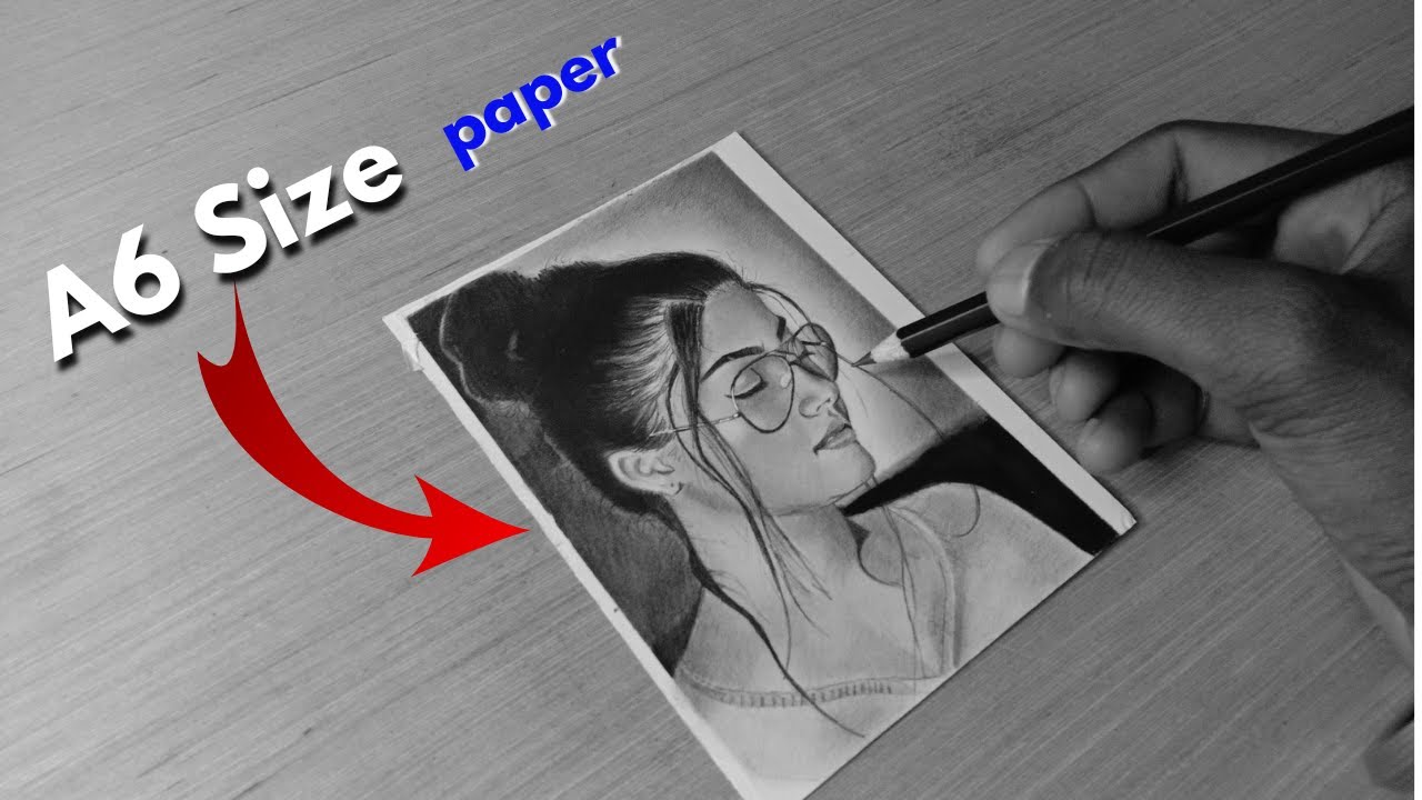 Rasmika Mandanna Drawing | A6 Size Paper #10dayschallenge - YouTube