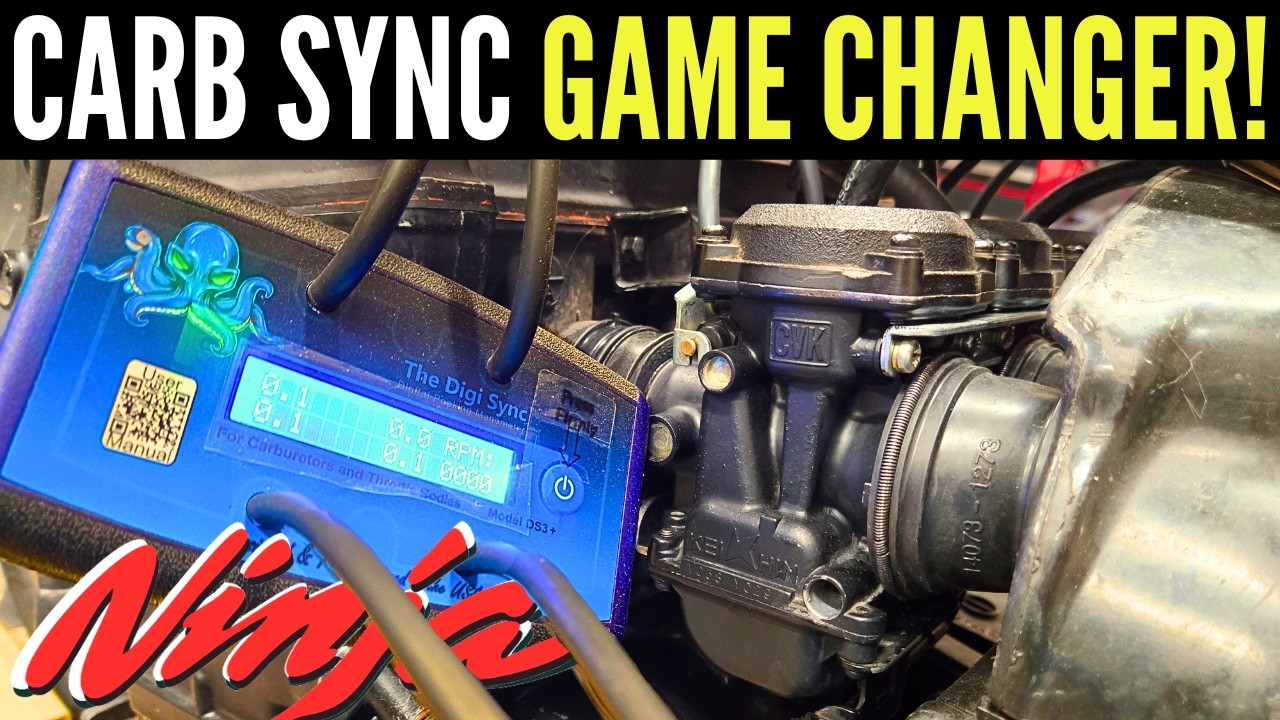 Syncing Motorcycle Carbs with the NEW DIGI SYNC on a GPZ900R - YouTube