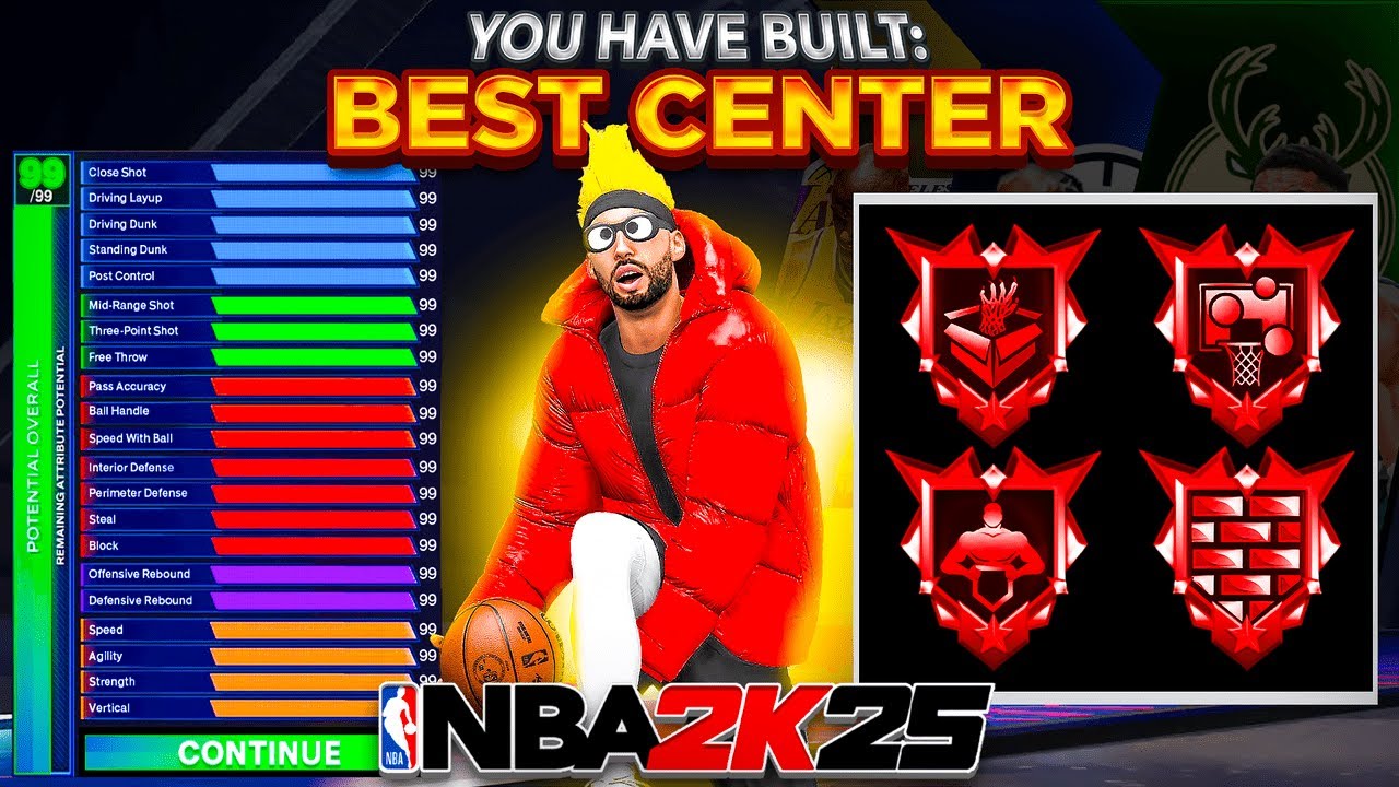 MY 6'9 CENTER BUILD is DOMINATING NBA 2K25 - BEST CENTER BUILD NBA 2K25 ...