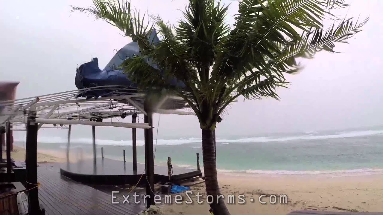 Tropical Storm Halong lashes Guam - YouTube
