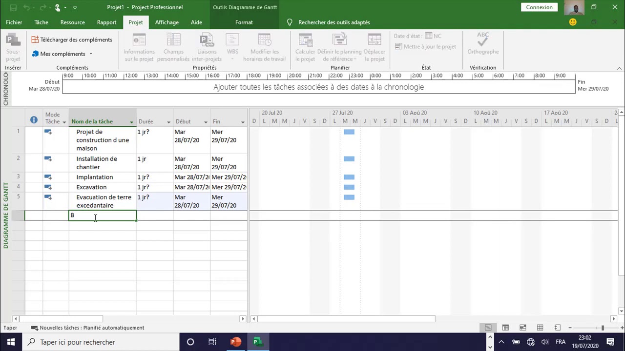 Planification et pilotage des projects avec MS Project partie 1 - YouTube
