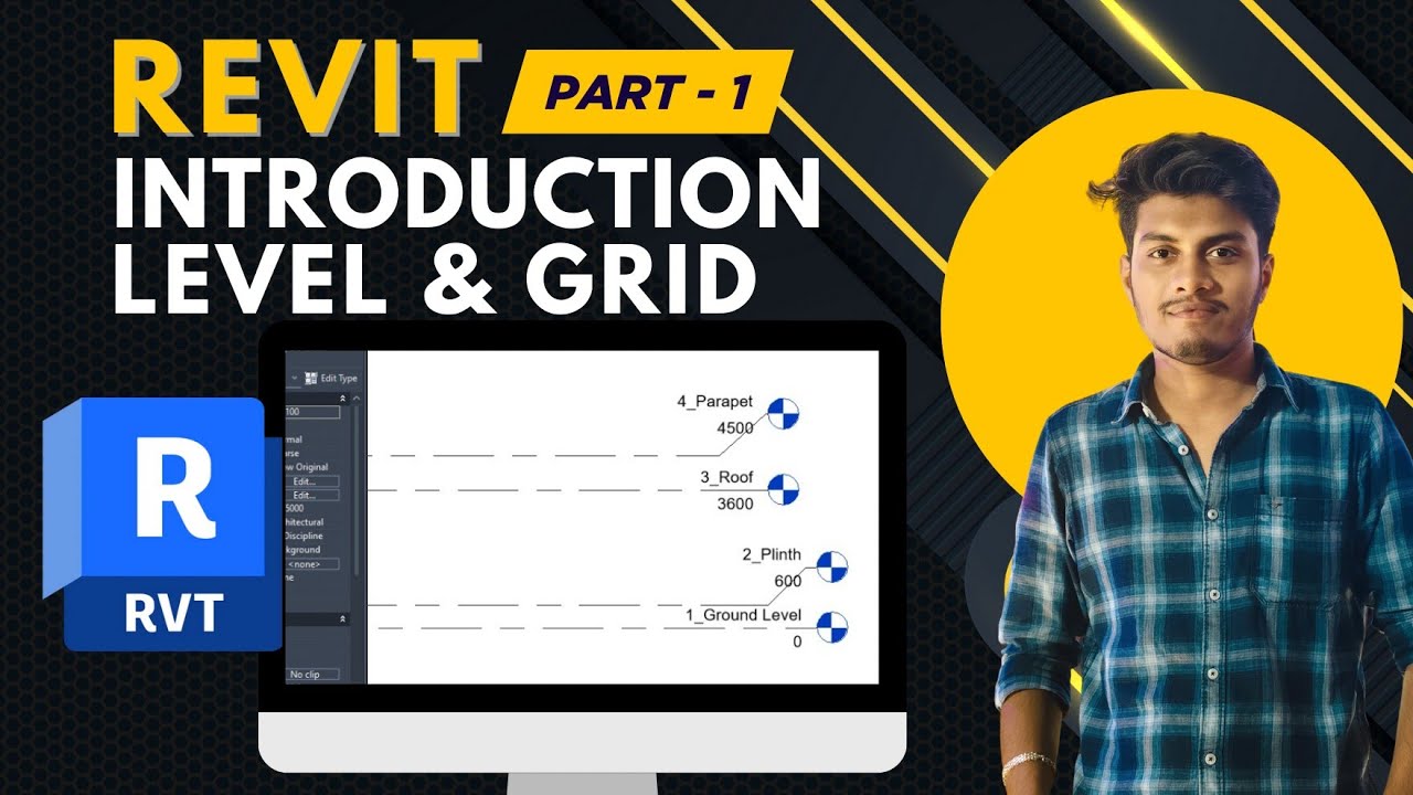 Autodesk Revit Full Course - Part 1 || Introduction & Level & Grid || For Beginners Complete ...