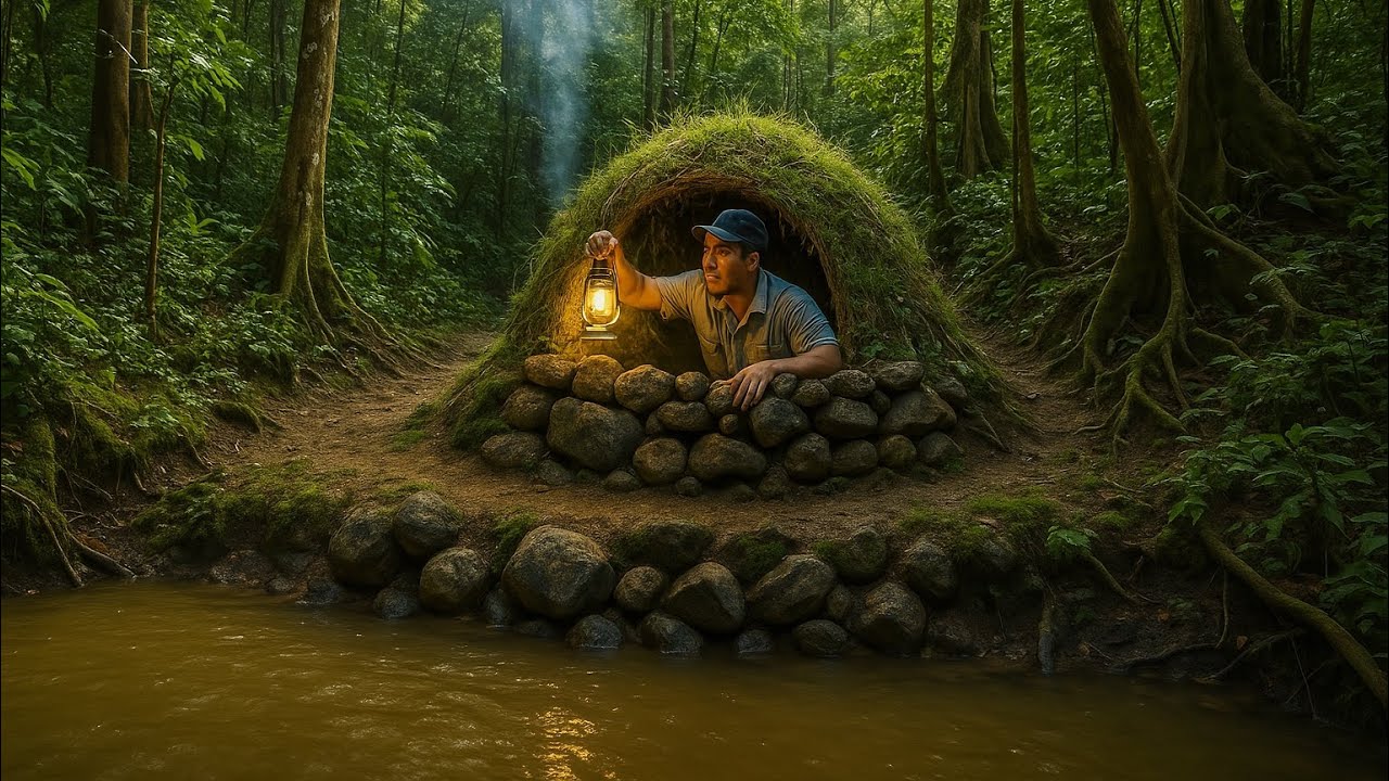 “Survival in the Wild: A Hidden Shelter by the Ruthless and Treacherous ...