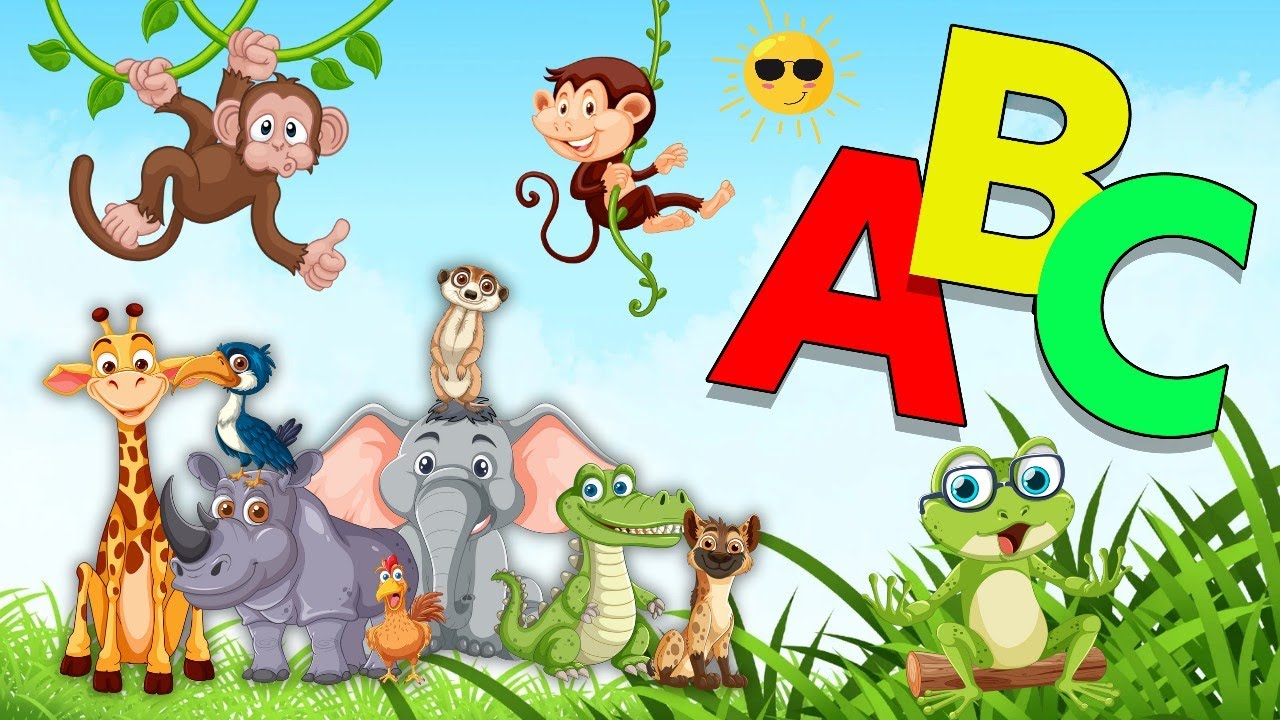 Animals with abc song| Phonics animals song|Abc animals alphabet song ...