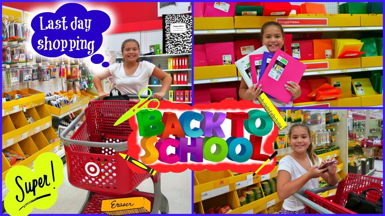 LAST DAY SHOPPING SCHOOL SUPPLIES AT TARGET "ALISSON" - YouTube