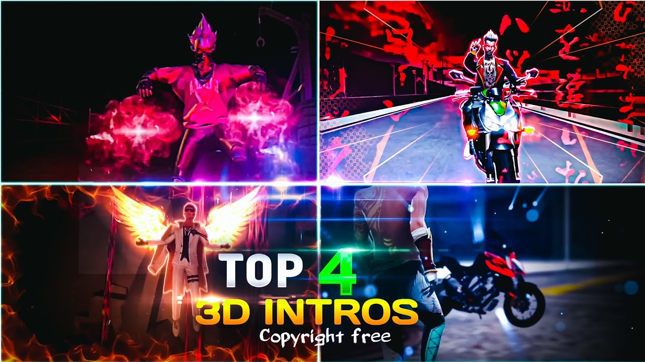 TOP 4 3D INTROS || FREE FIRE 3D INTROS || BY RAYAN FF 09 - YouTube