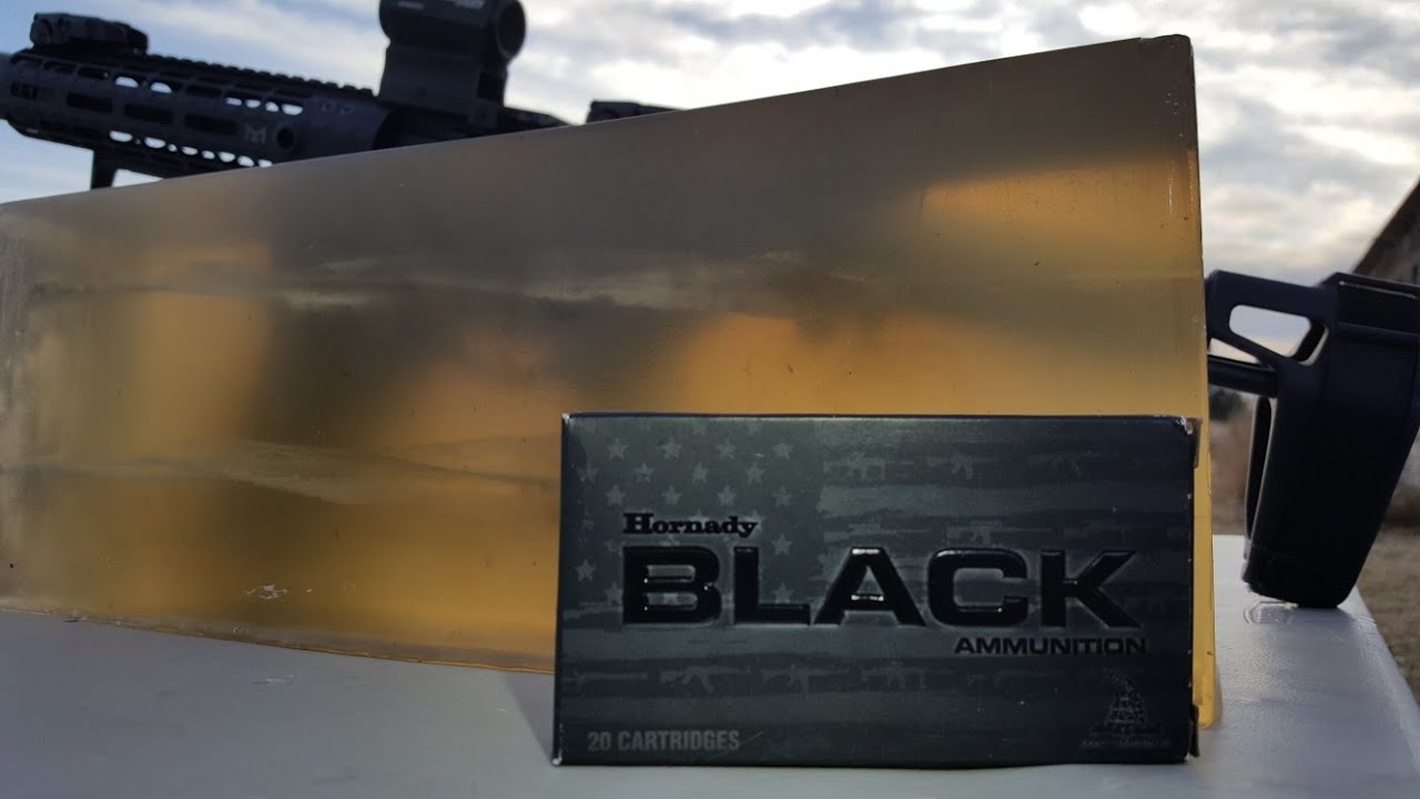 300 Blackout 110 gr V-MAX Hornady BLACK Gel Test! - YouTube