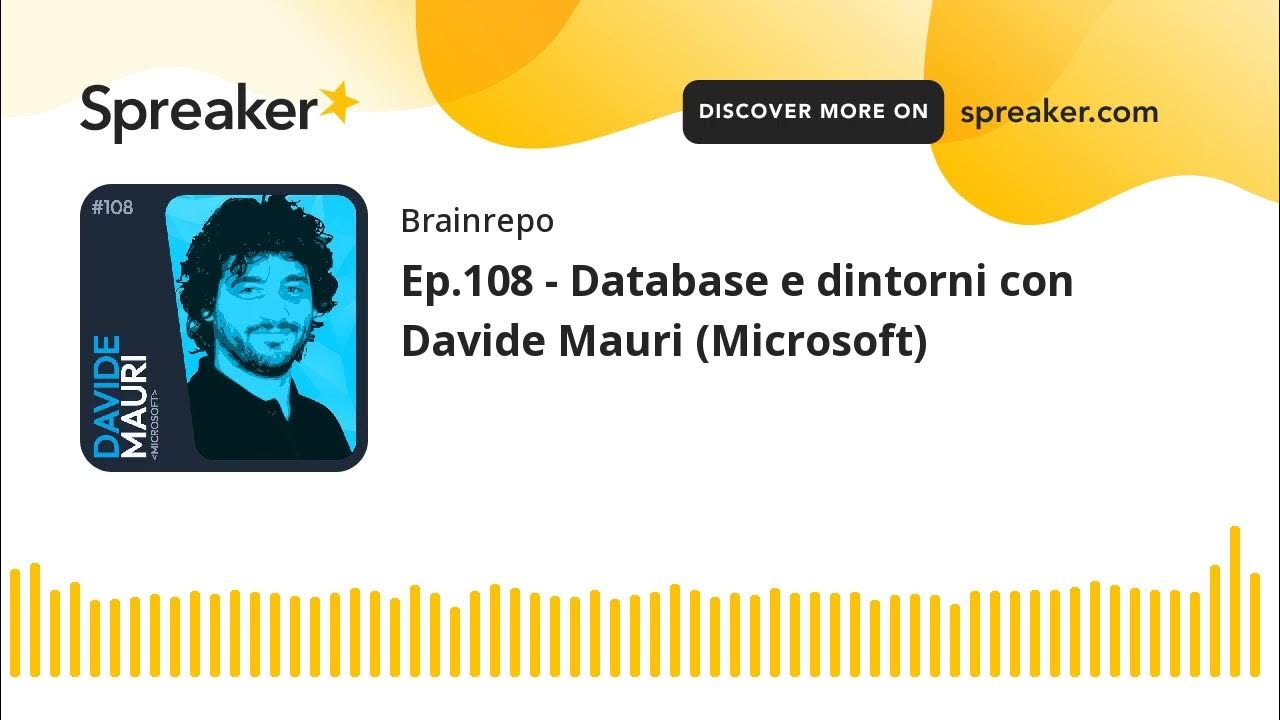 Ep.108 - Database e dintorni con Davide Mauri (Microsoft) - YouTube