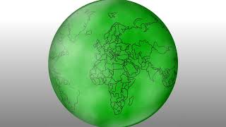 World Map on Globe rotating with fog | Green Screen Library