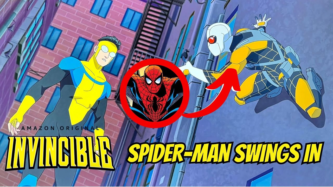 INVINCIBLE AND SPIDER-MAN TV CROSS OVER...kind of #invincible # ...