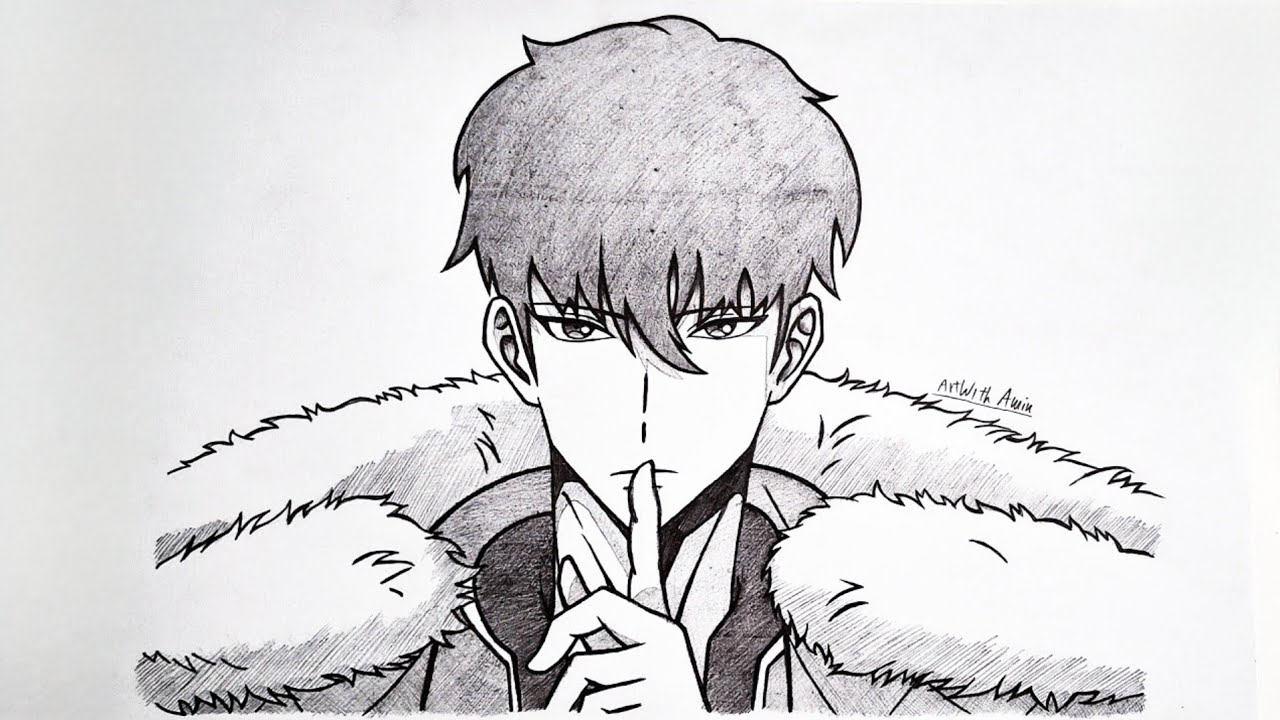 How to draw sung Jin-woo Easy step by step | Solo Leveling | Easy Anime ...