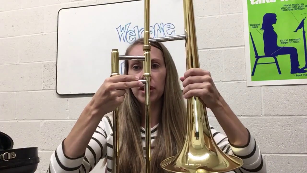 How to set up and hold the trombone - YouTube