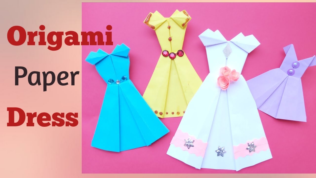 How to make a origami dress - YouTube