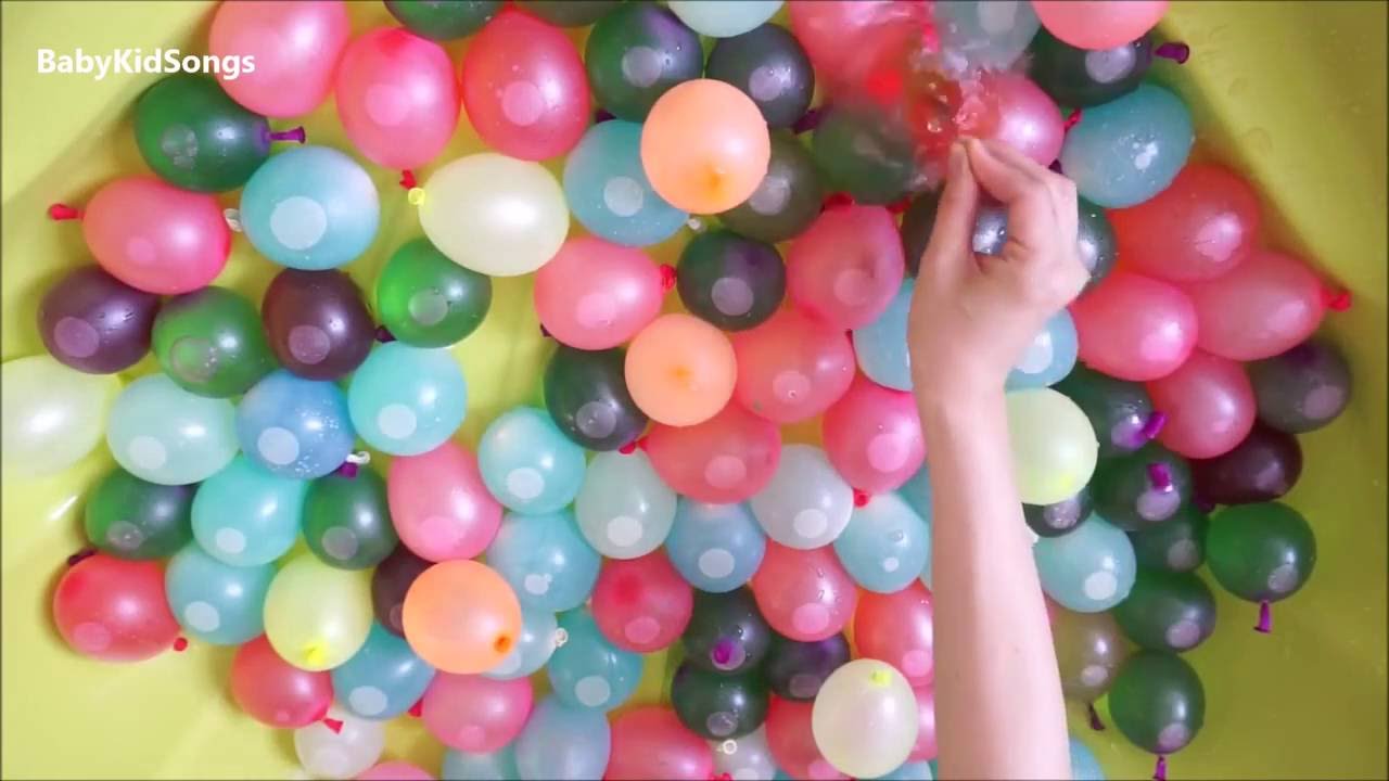 Lot Learn Colours Wet Balloons - TOP Finger Colors Water Balloon Song ...