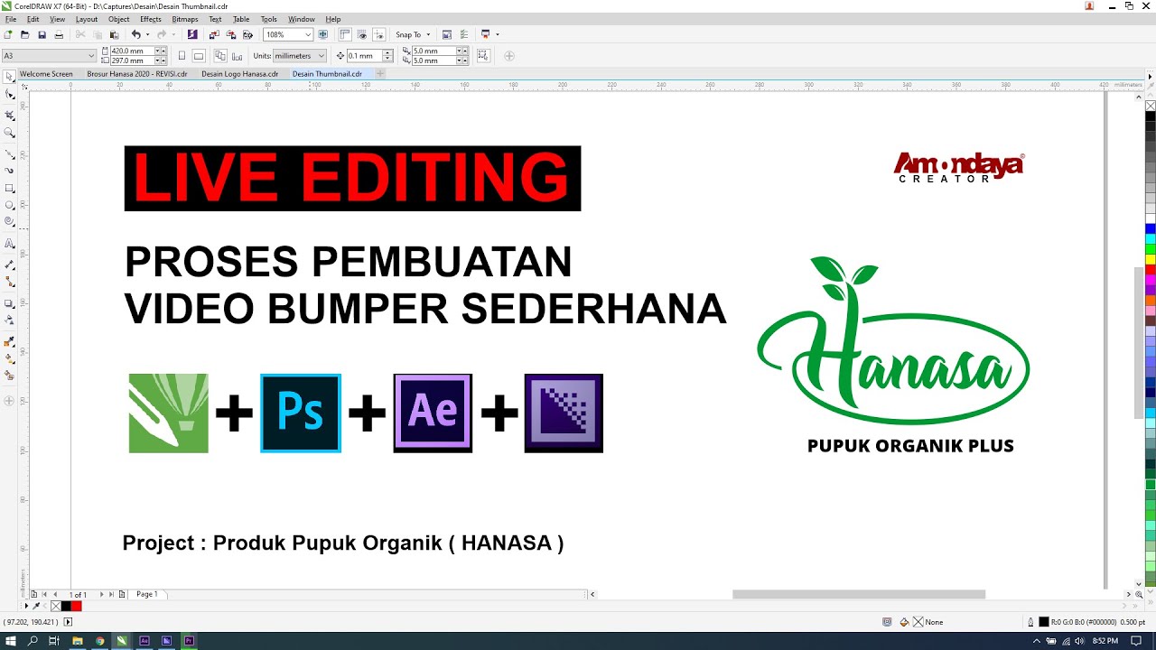 [ LIVE EDITING ] Proses Editing Video Bumper Sederhana - Produk Pupuk ...
