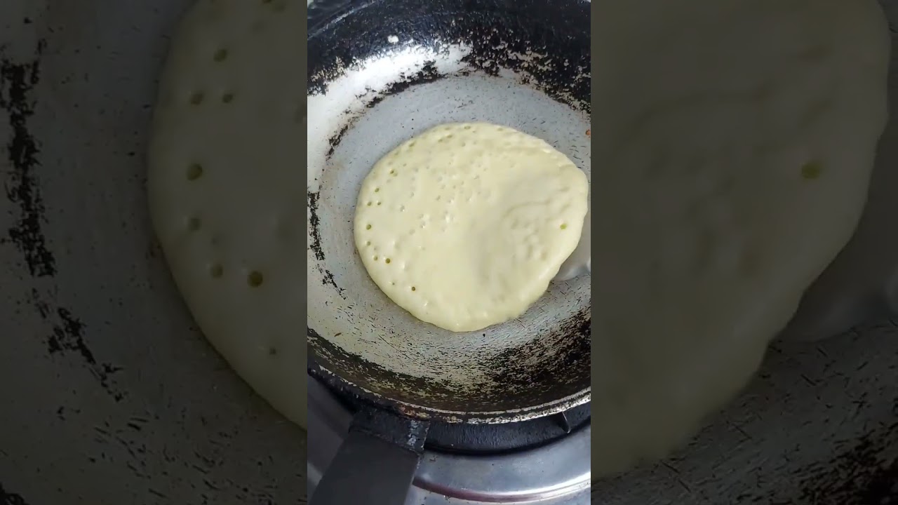 a beautiful pancake from an ugly pan 😊 #pancake - YouTube