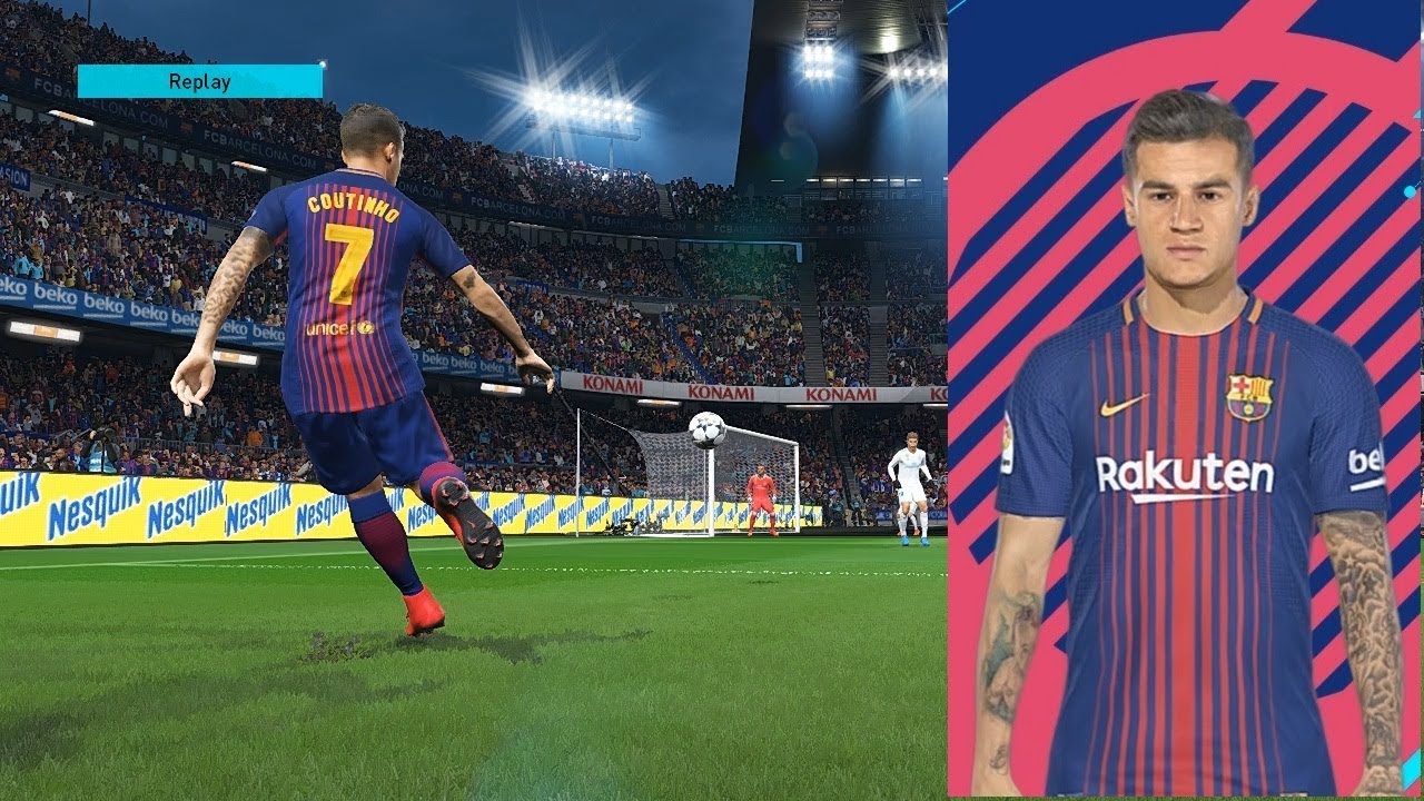 Philippe Coutinho welcome to Barcelona + first Match at Barcelona - Pes ...