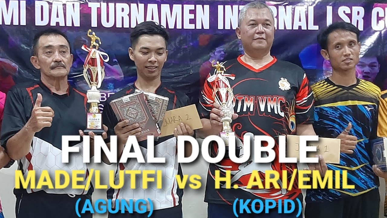 FINAL DOUBLE LUTFI/MADE (AGUNG) vs H. ARI/EMIL (KOPID) - YouTube