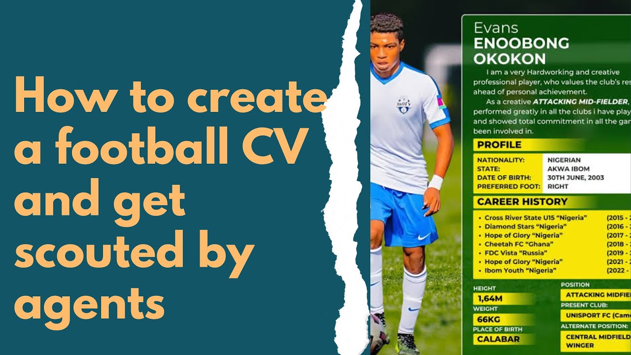 How to create a professional football CV and get scouted - YouTube