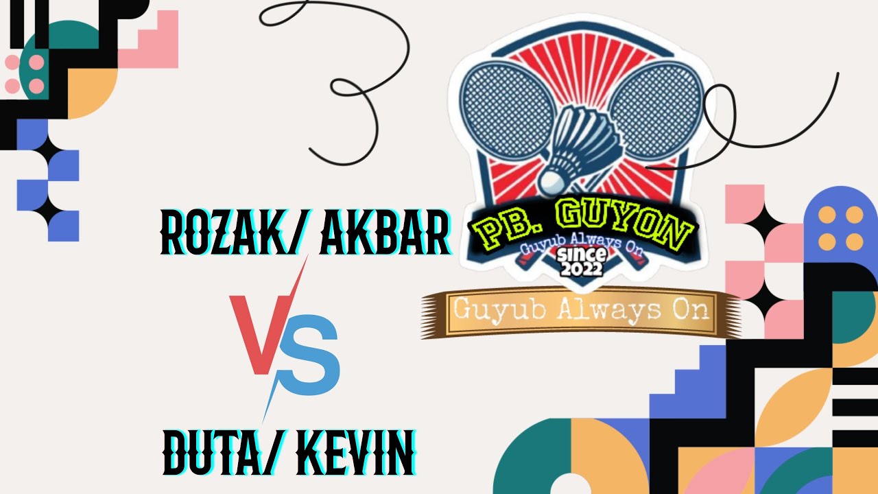 ROZAK/ AKBAR Vs DUTA/ KEVIN. Mabar PB. Guyon Tiap Rabu Malam di Balai ...