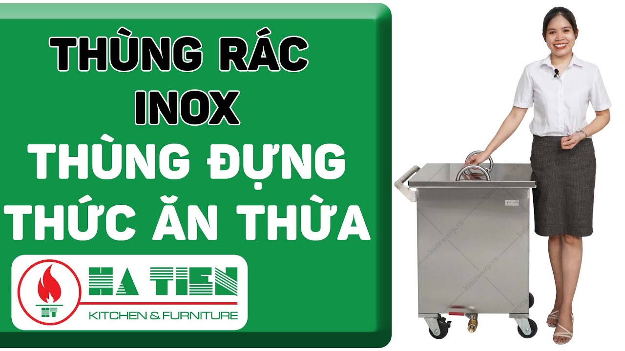 Thiết kế thùng đựng thức ăn thừa, xe thùng rác inox 304 - YouTube