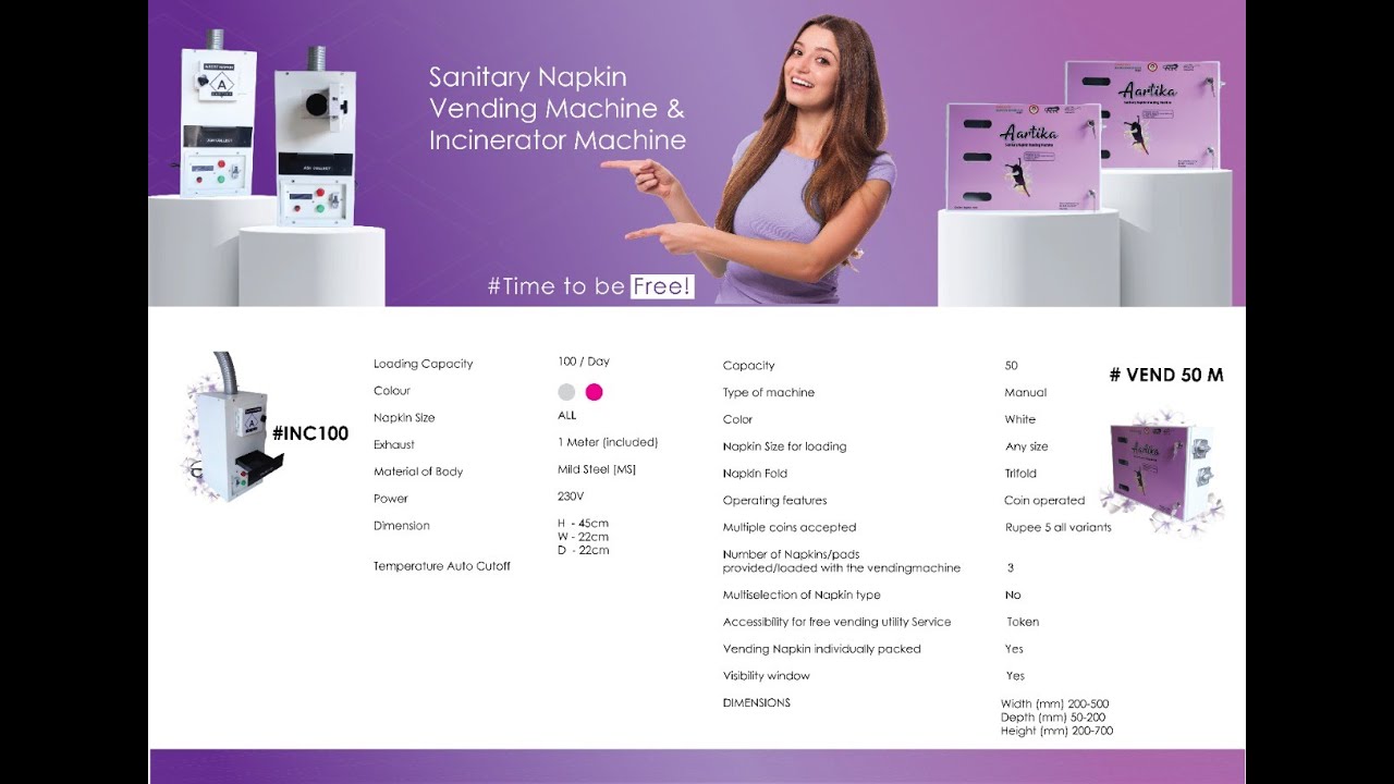 Sanitary napkin Disposal Machine/incinerator installation and working ...