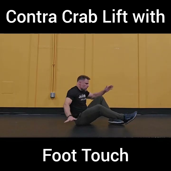 Contra Crab Lift with Foot Touch - YouTube