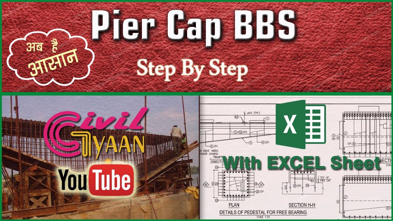 Major Bridge Pier Cap BBS | Pier Cap Bar Bending Schedule - YouTube