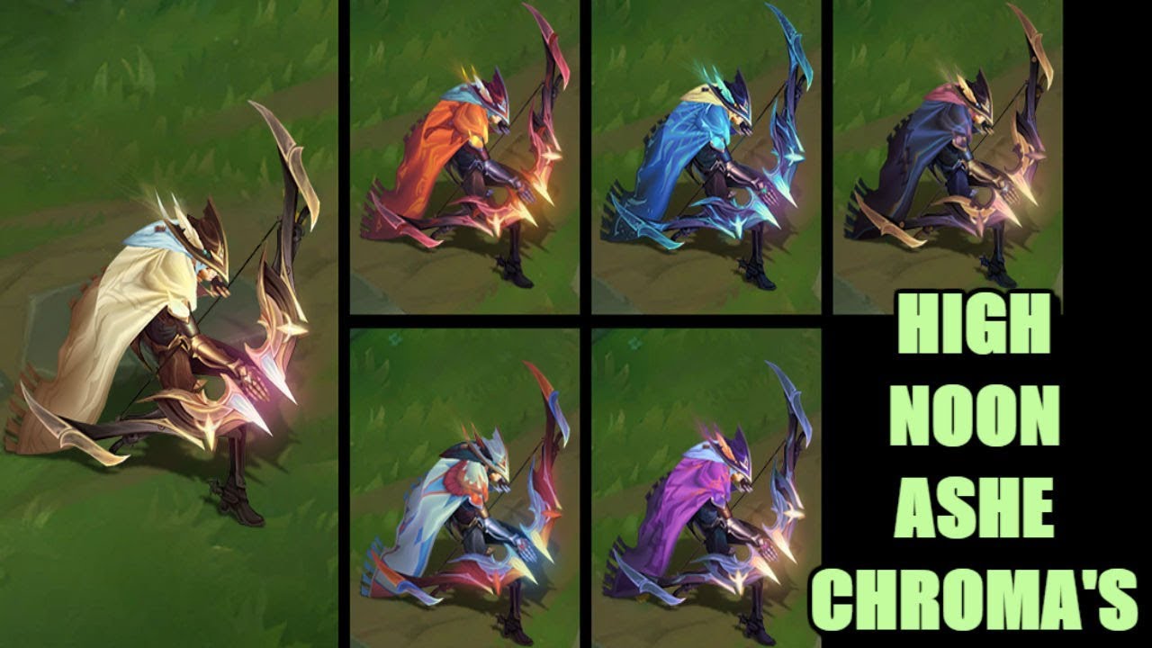 High Noon Ashe Chromas | New League of Legends Chroma's | LoL - YouTube