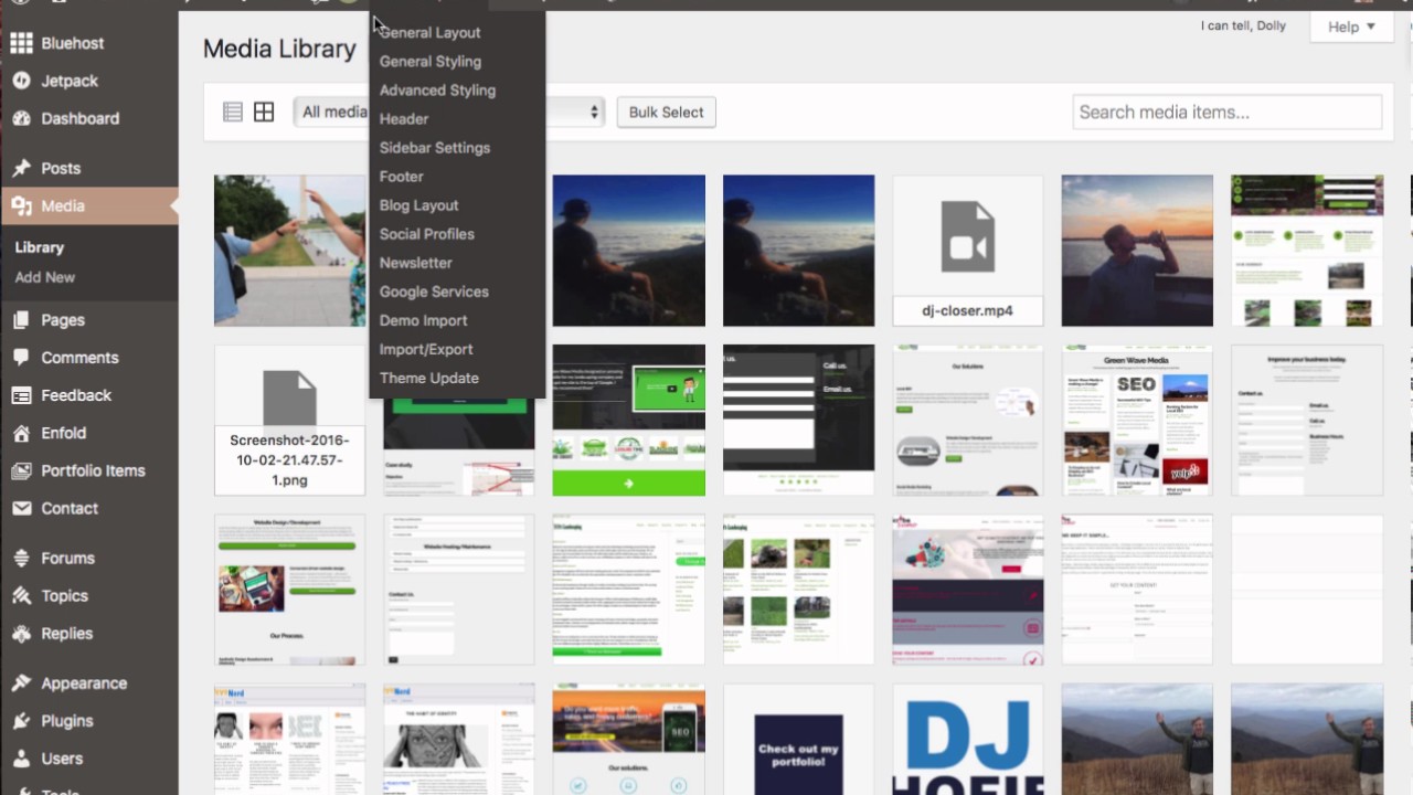 wordpress admin overview - YouTube
